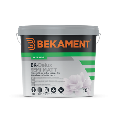 BEKAMENT BK-DELUX SEMIMATT 1L - VODOPERIVA BOJA - BIJELA
